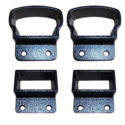 EZ Handrail 3 in. x 3 in. Textured Black Aluminum EZ Post Low Profile ...