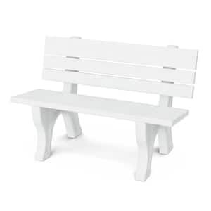 Wildridge Heritage 4 ft. Dark Gray and White HDPE Plastic Outdoor Park ...