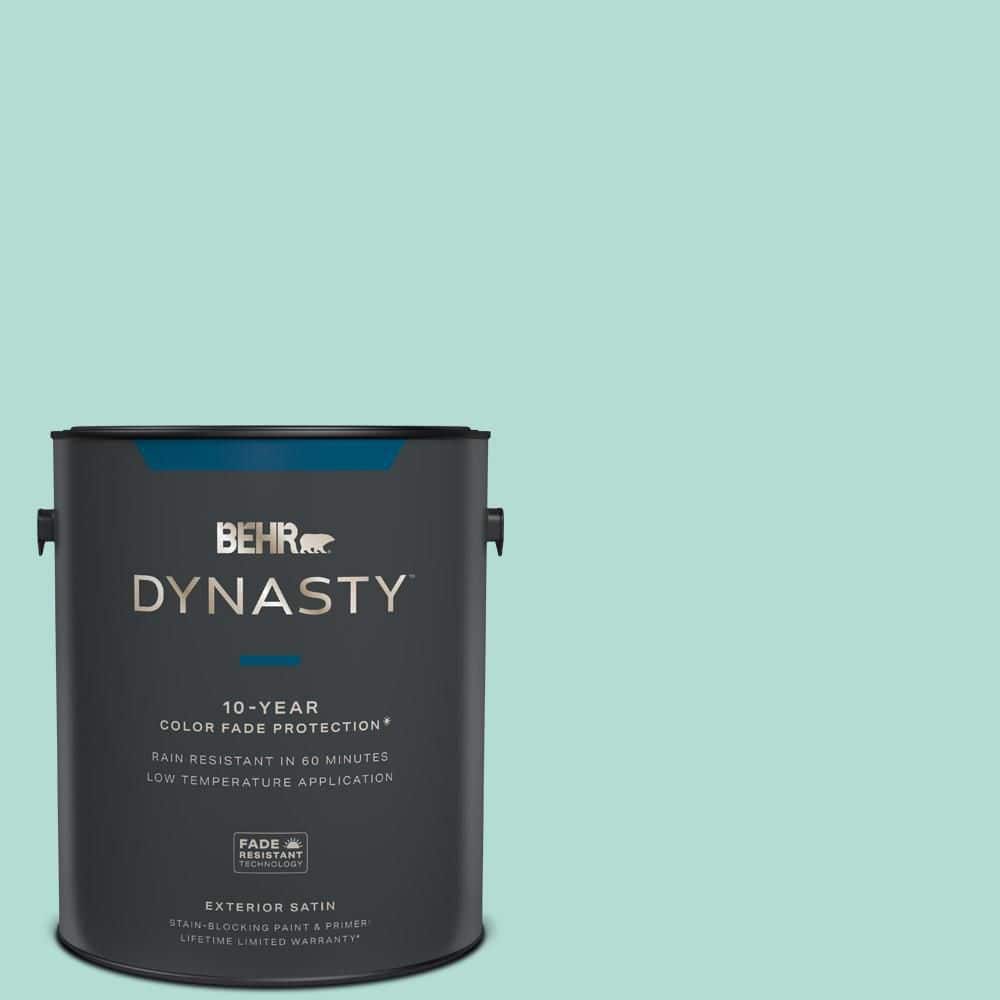 BEHR DYNASTY 1 gal. #490C-3 Balmy Seas Satin Enamel Exterior Stain ...