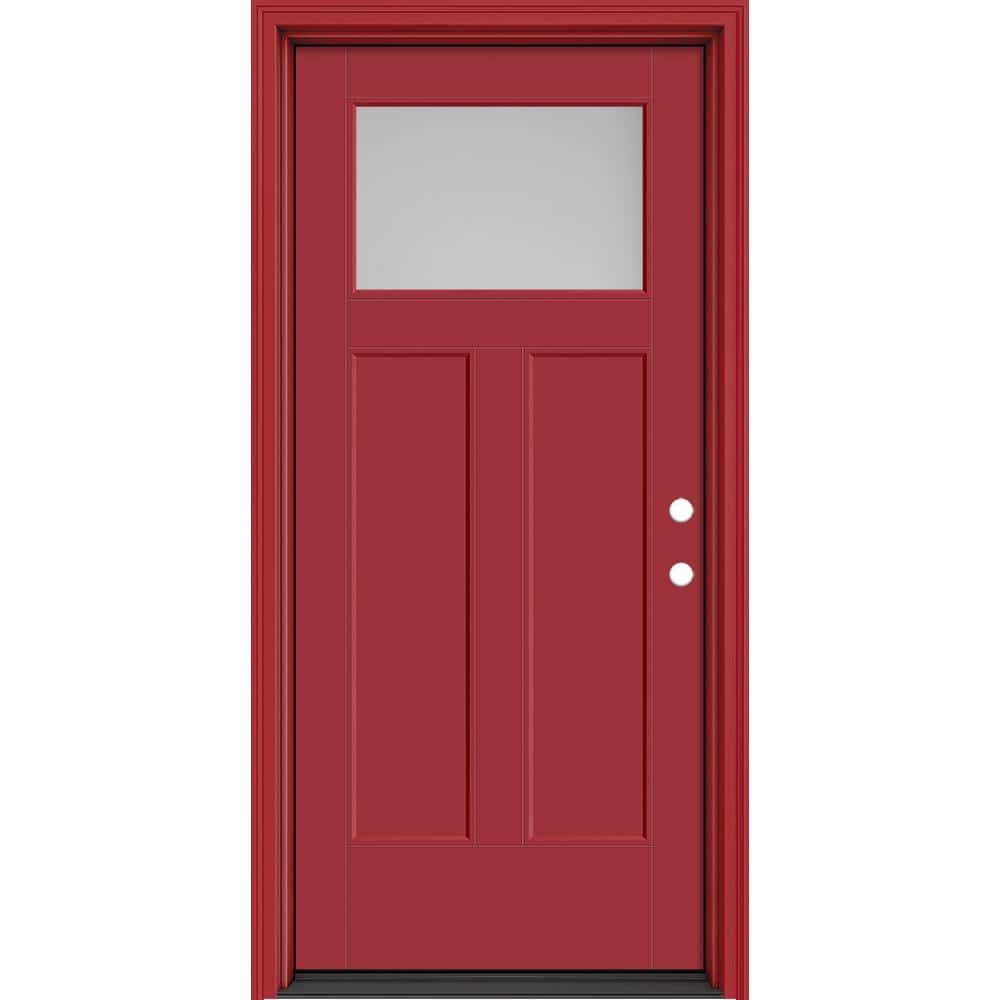 Masonite Performance Door System 36 in. x 80 in. Winslow Frosted Glass ...
