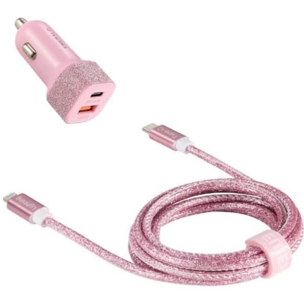 Emerald 2 Port Car Adapter + 6FT Lightning Cable 20W Fast Charging CAR ...