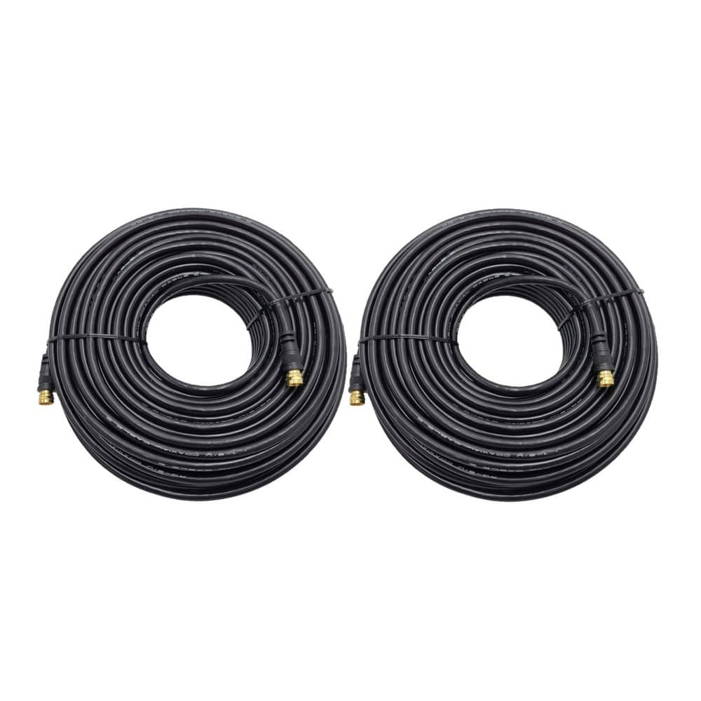 Micro Connectors, Inc 100 ft. (18AWG) RG-6 F-Type Shielded Coaxial ...