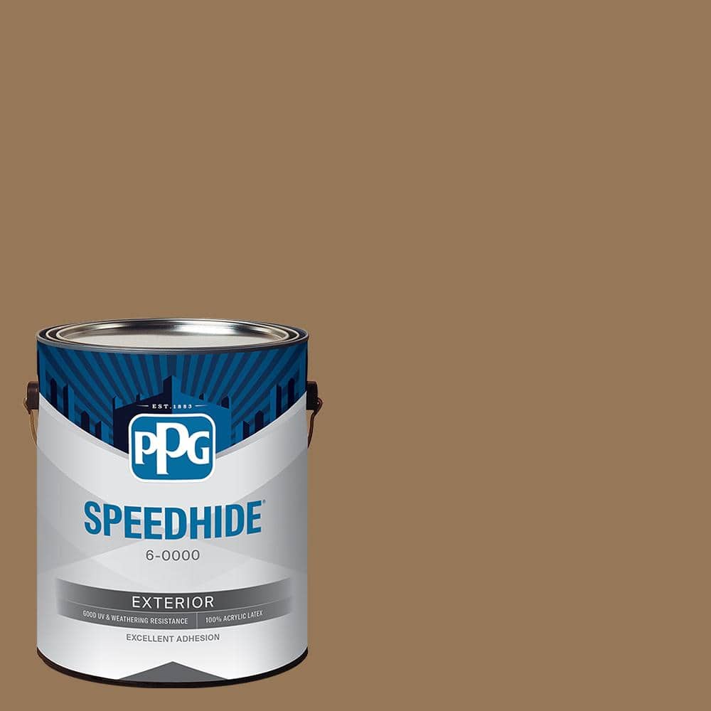 SPEEDHIDE 1 gal. PPG1086-7 Cocoa Cupcake Satin Exterior Paint PPG1086 ...
