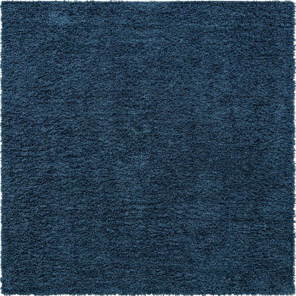 Unique Loom Davos Shag Marine Blue 8 ft. x 8 ft. Square Area Rug ...