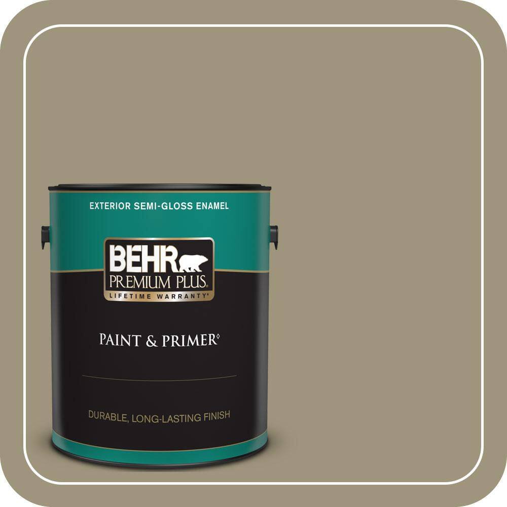 BEHR PREMIUM PLUS 1 gal. #760D-5 Shortgrass Prairie Semi-Gloss Enamel ...