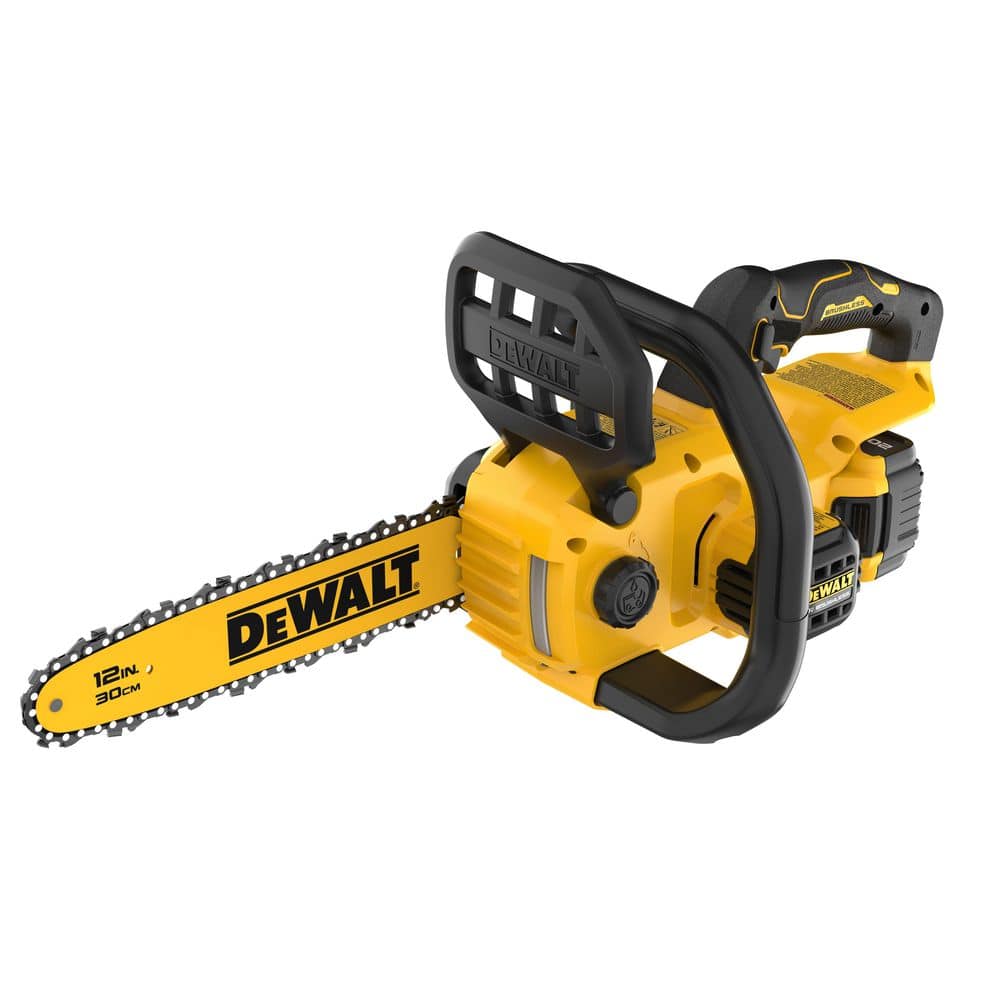 DEWALT 20V MAX 12in. Cordless Battery Powered Chainsaw Kit with (1) 5 ...