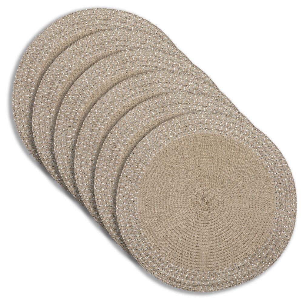 Dainty Home Placemats Set of 6 15"x15" Heat-Resistant Table Mats for ...
