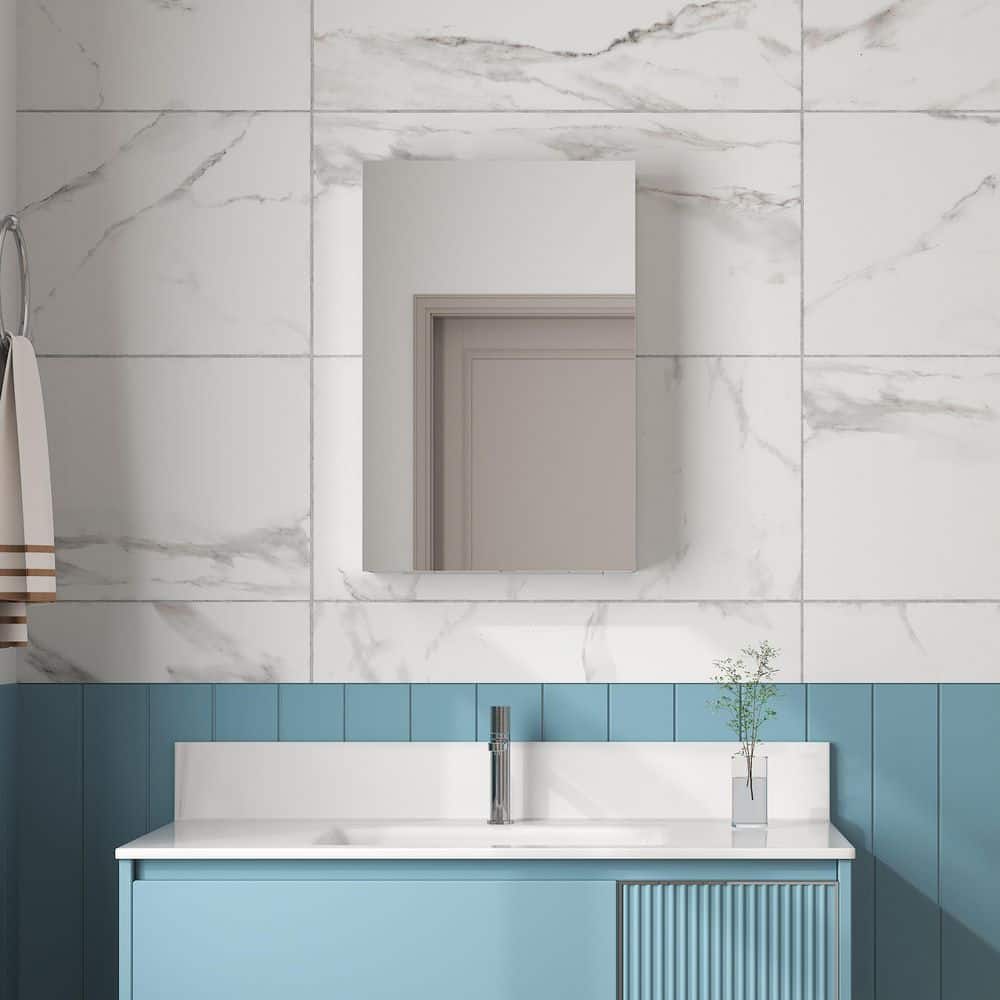 MEDUNJESS WYonder 16 in. W x 24 in. H Rectangular Aluminum Recessed ...