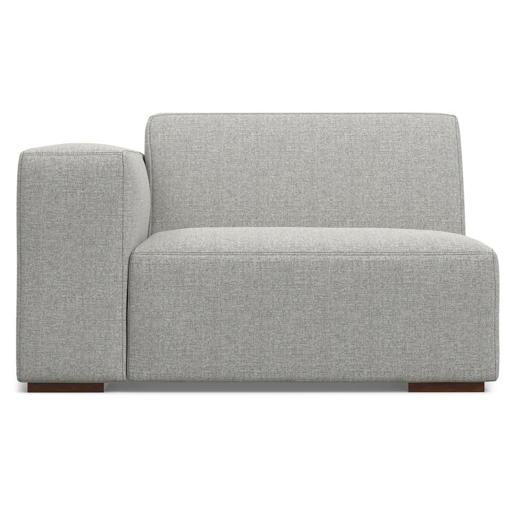 Simpli Home Rex 44 inch Straight Arm Tightly Woven Performance Fabric ...