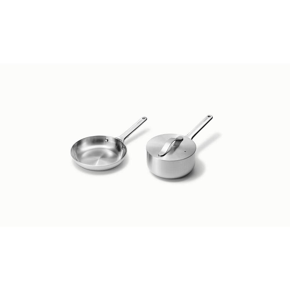 CARAWAY HOME Mini Fry Pan and Mini Sauce Pan Duo Stainless Steel CW ...