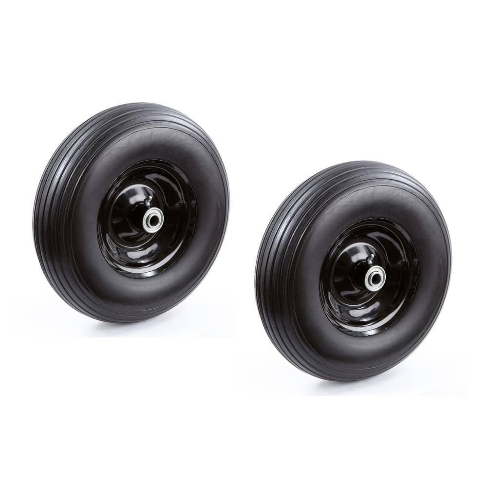 Farm & Ranch 13 in. No Flat Wheelbarrow Replacement Wheel (2-Pack ...