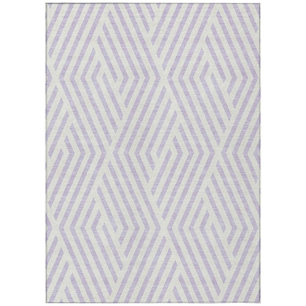 Addison Rugs Chantille ACN550 Lavender 3 ft. x 5 ft. Machine Washable ...