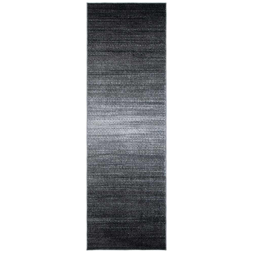 SAFAVIEH Adirondack Dark Gray/Light Gray 3 ft. x 20 ft. Gradient ...