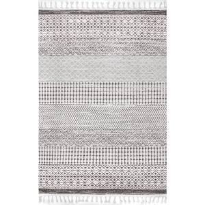 Home Decorators Collection Rosanne Geometric Herringbone Dark Gray 5 ft ...