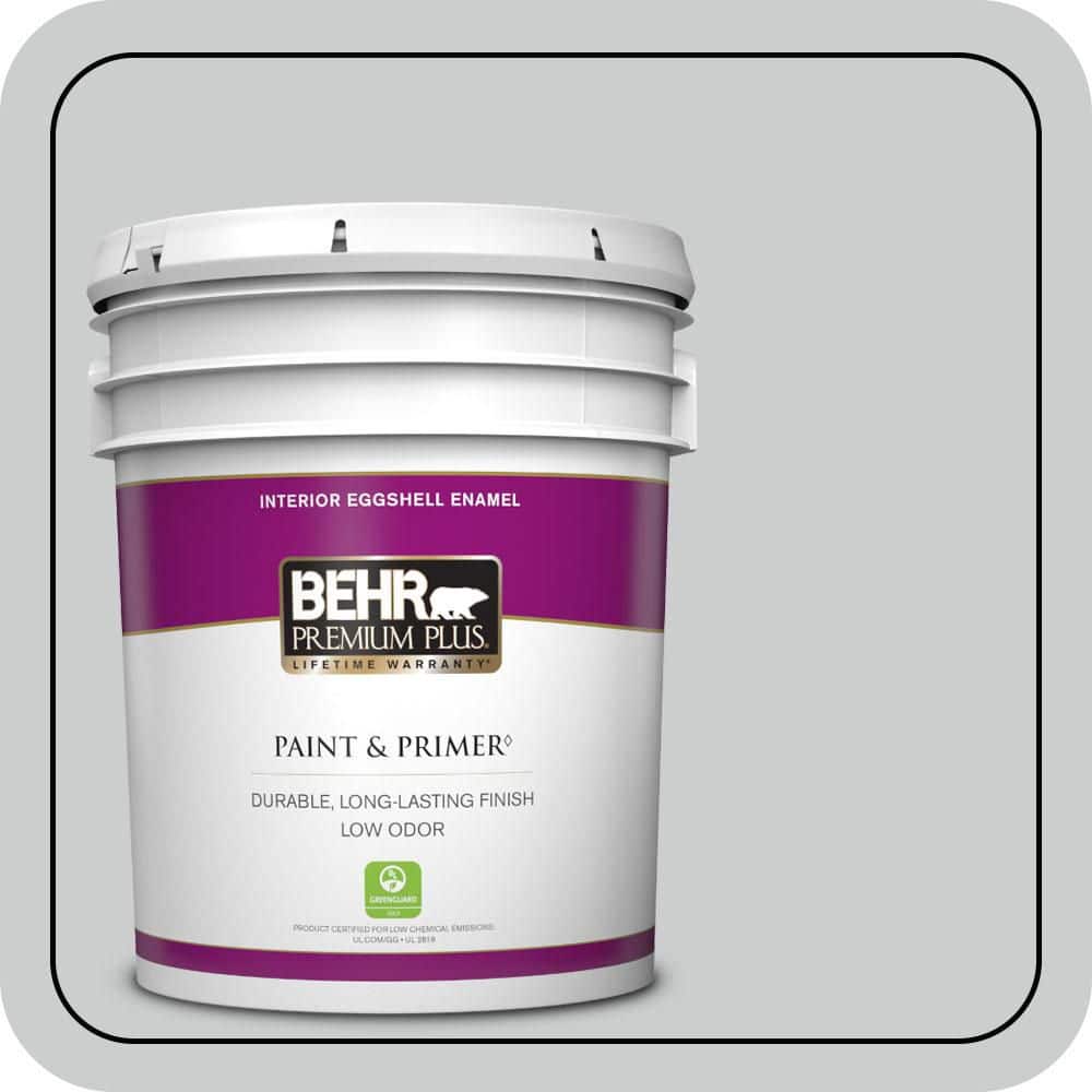 BEHR PREMIUM PLUS 5 gal. #N500-2 Loft Space Eggshell Enamel Low Odor ...