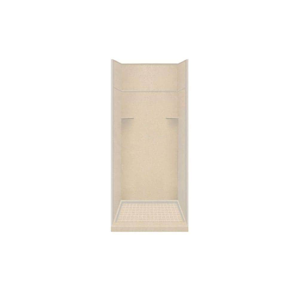 Transolid Studio 36 in. L x 36 in. W x 96 in. H Solid Surface Alcove ...