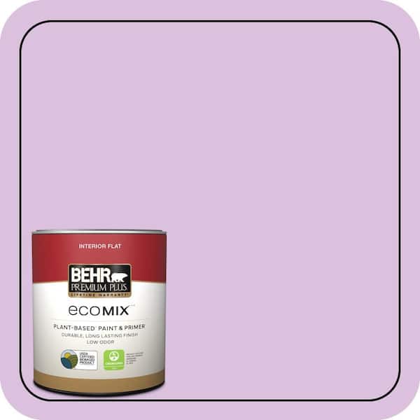 BEHR PREMIUM PLUS 1 qt. #P100-3 Epiphany Flat EcoMix Plant-Based ...