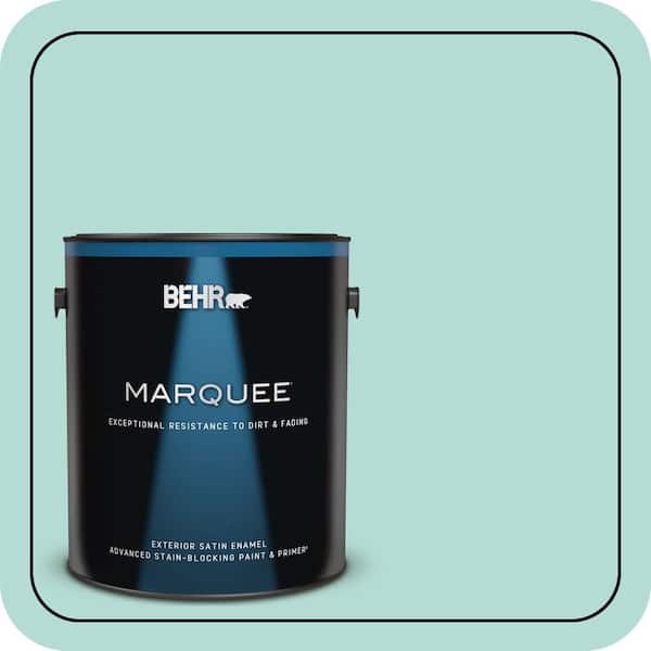 BEHR MARQUEE 1 gal. #490C-3 Balmy Seas Satin Enamel Exterior Paint ...