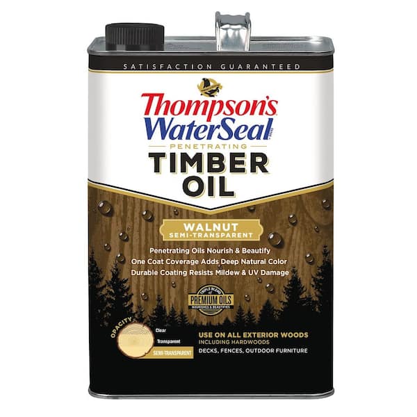 Thompson's WaterSeal 1 gal. Semi-Transparent Walnut Penetrating Timber ...