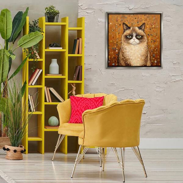 Stupell Industries Grouchy Cat in Classic Style by Arlington Prints ...