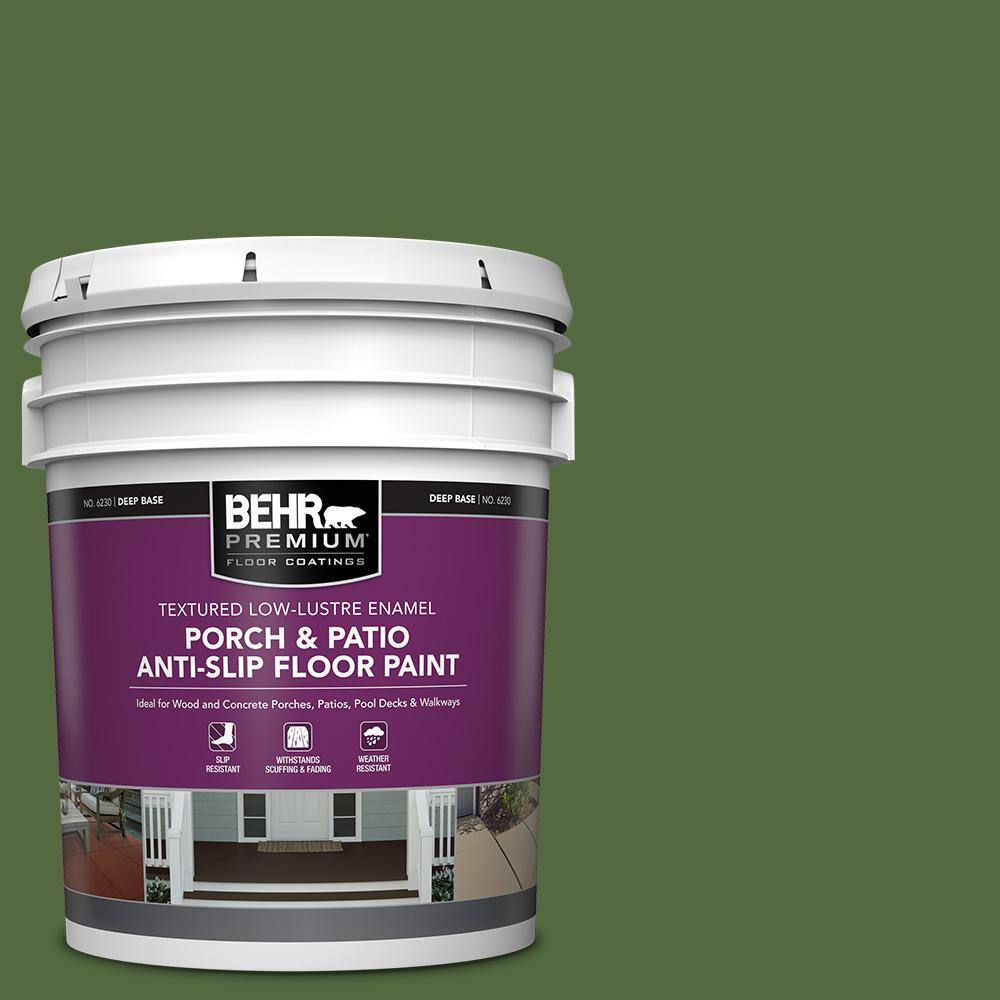 BEHR PREMIUM 5 gal. #M380-7 Alfalfa Extract Textured Low-Lustre Enamel ...