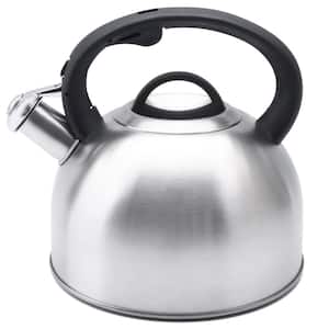 Numhew 3.1 qt. 12-Cup Stainless Steel Whistling Induction Stovetop Tea ...
