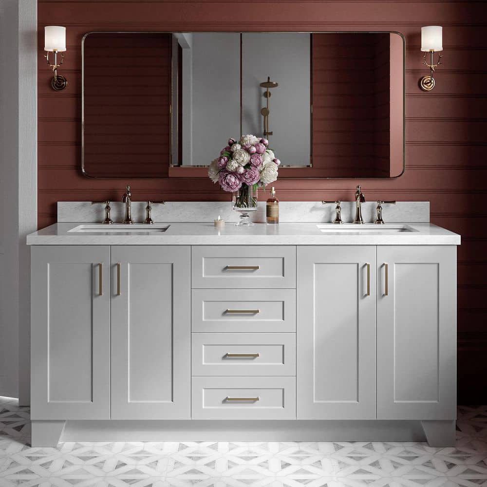Reviews for ARIEL Taylor 72 in. Double Sink Freestanding Bathroom ...