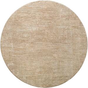 Livabliss Masterpiece Gray Modern 8 ft. Round ft. Indoor Area Rug ...
