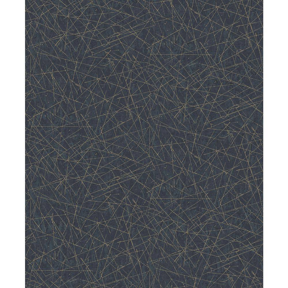 A-Street Prints Bulan Dark Blue Abstract Lines Wallpaper Sample 4105 ...