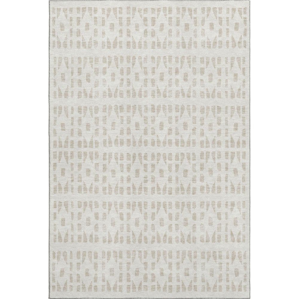 Addison Rugs Mayfield Premium Machine Washable Abstract AMF963 Ivory 10 ...
