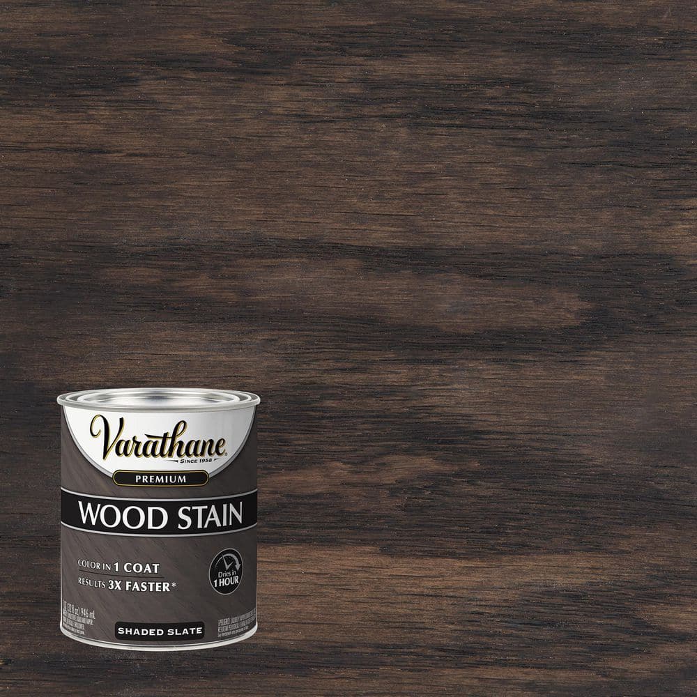 Varathane 1 Qt. Shaded Slate Premium Fast Dry Interior Wood Stain ...