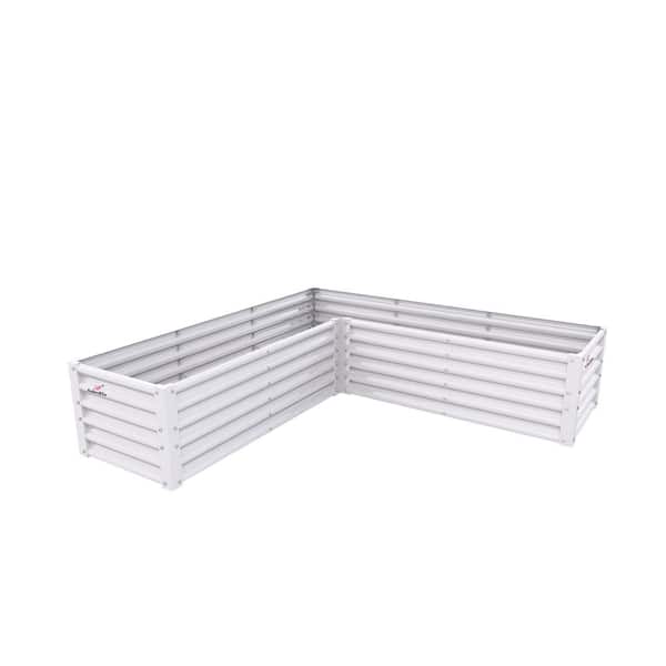 1Pack 8x3x2FT Galvanized Raised Garden Bed Kit Retangular Metal Ground ...