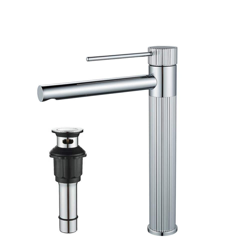 androme Single Hole Single Handle High Arc Bathroom Faucet with Pop Up ...