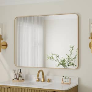 ANGELES HOME 48 in x 36 in. Rectangular Framed Wall Bathroom Vanity ...