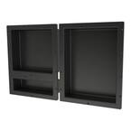 Tile Redi Redi Niche 16 in. x 34 in. Triple Shower Niche Set in Black ...