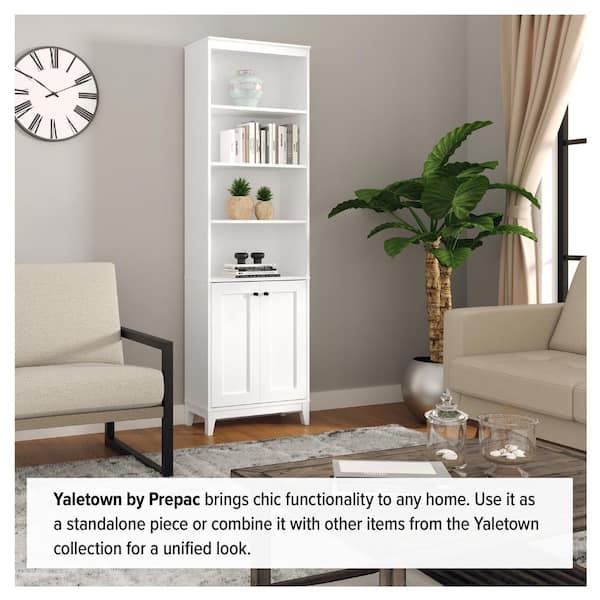 Prepac tall bookcase with 2 shaker doors store