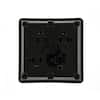 Leviton 20 Amp 125 V Industrial Quadplex Outlet/Receptacle, Black (1 ...