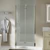 TOOLKISS 36 in. W to 37-3/8 in. W x 72 in. H Bi-Fold Frameless Shower ...