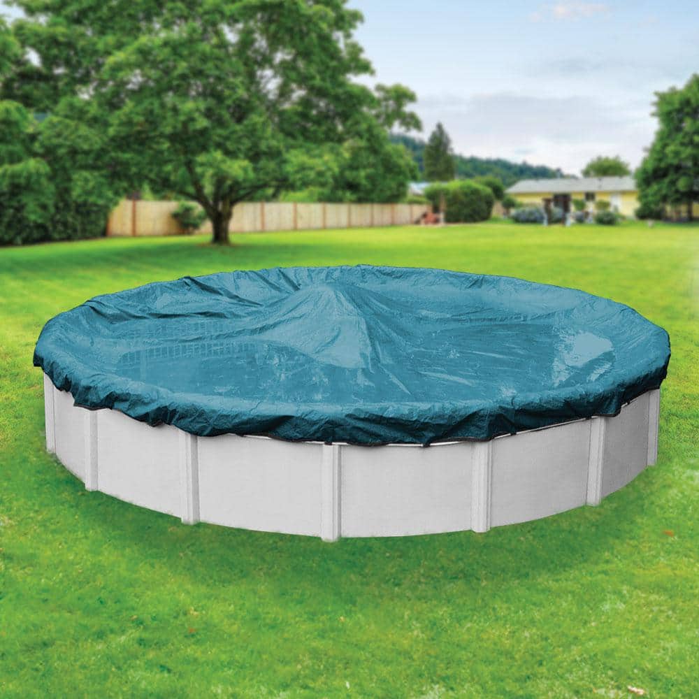 Pool Mate Guardian 33 ft. Round Teal Blue Winter Pool Cover 5833-4 ...