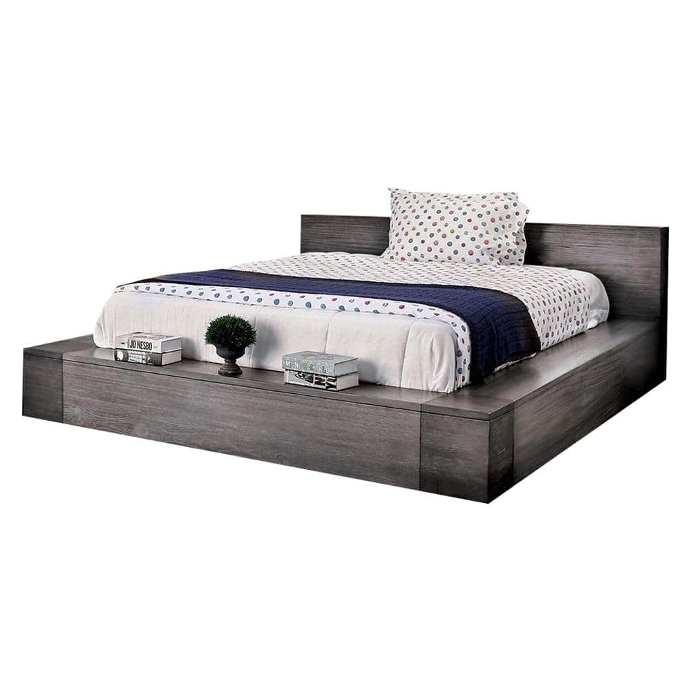 William's Home Furnishing Janeiro Gray Frame California King Adjustable ...