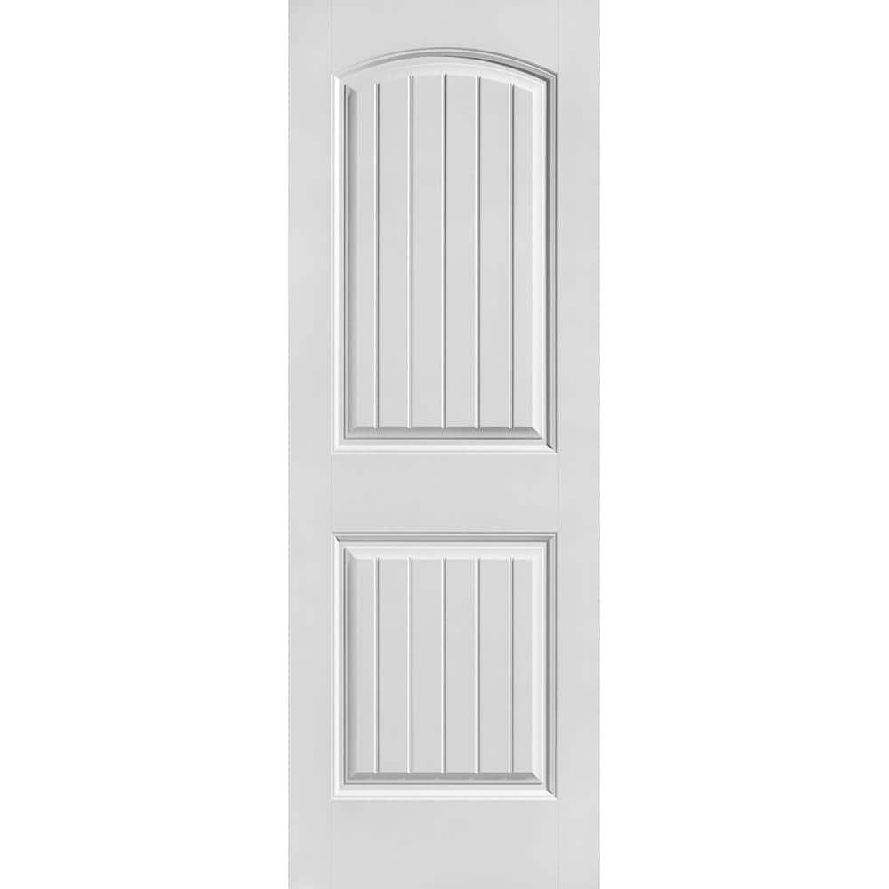 Masonite 28 in. x 80 in. 2 Panel Cheyenne Smooth Camber Top Plank Solid ...