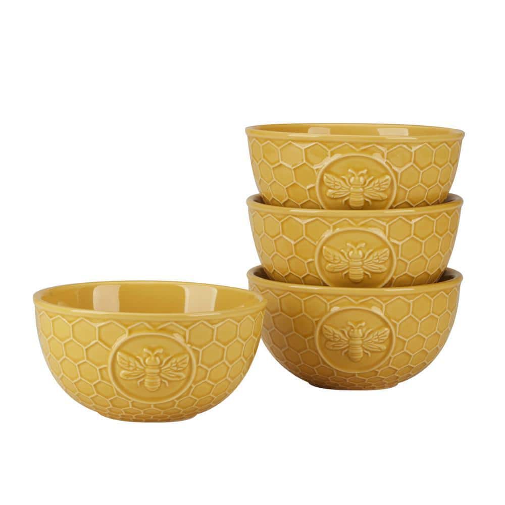 Certified International French Bees Embossed Honeycomb 26.84 fl. oz ...
