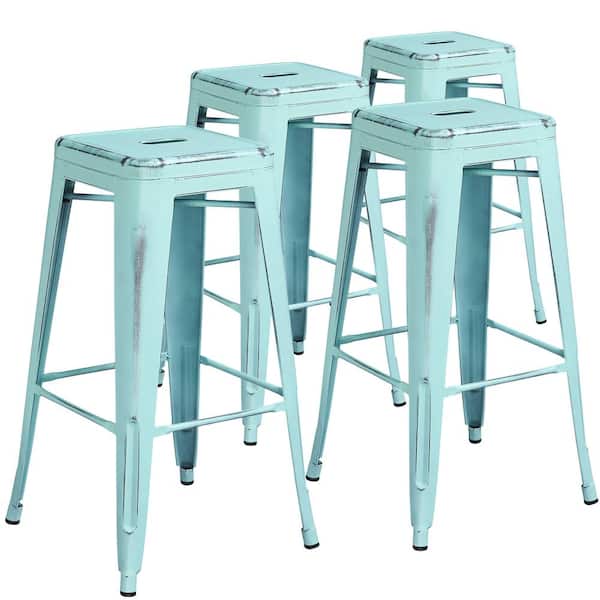 Carnegy Avenue Stackable Metal Outdoor Bar Stool (4-Pack) CGA-ET-165209 ...