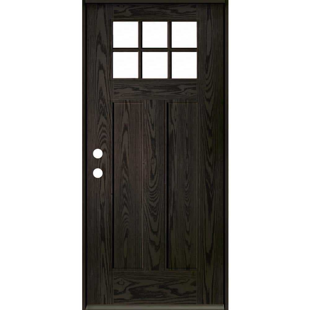 Krosswood Doors PINNACLE Craftsman 36 in. x 79 in. 6-Lite Right-Hand ...