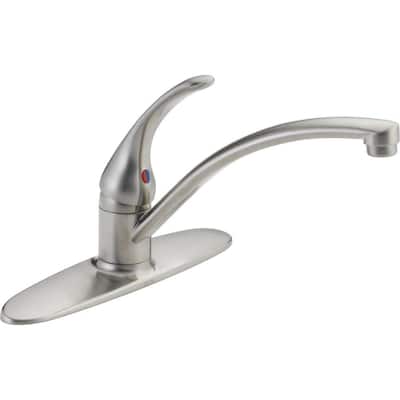 Delta Foundations Single-Handle Standard Kitchen Faucet with Side ...