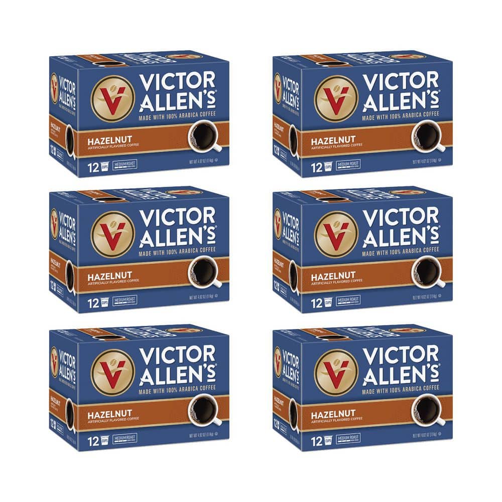 Victor Allen's Coffee Hazelnut Flavored, Medium Roast, 72 Count, Single ...
