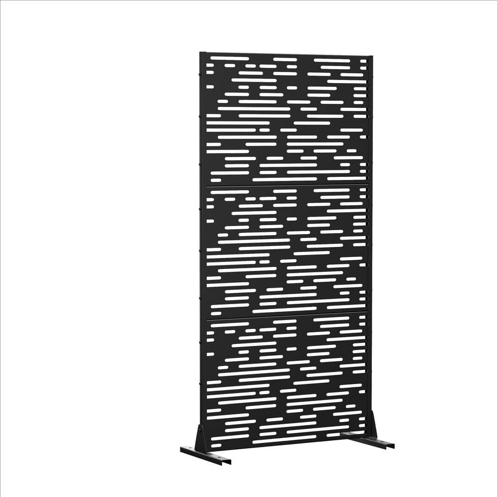 Dovelina 72 in. Metal Outdoor Garden Fence Privacy Screen Garden Screen ...