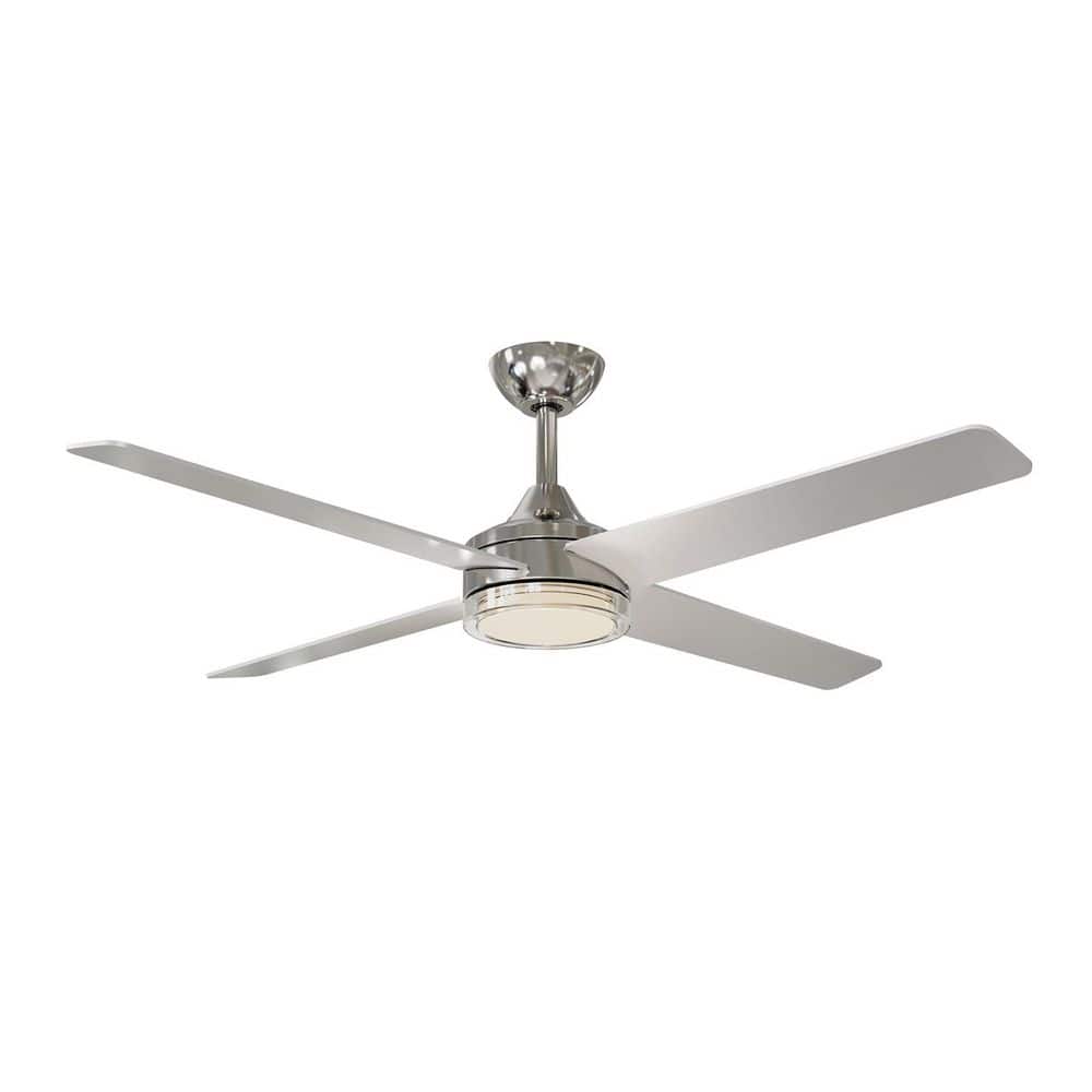 Hampton Bay Mercer II 52 in. Indoor Brushed Nickel Standard Ceiling Fan ...