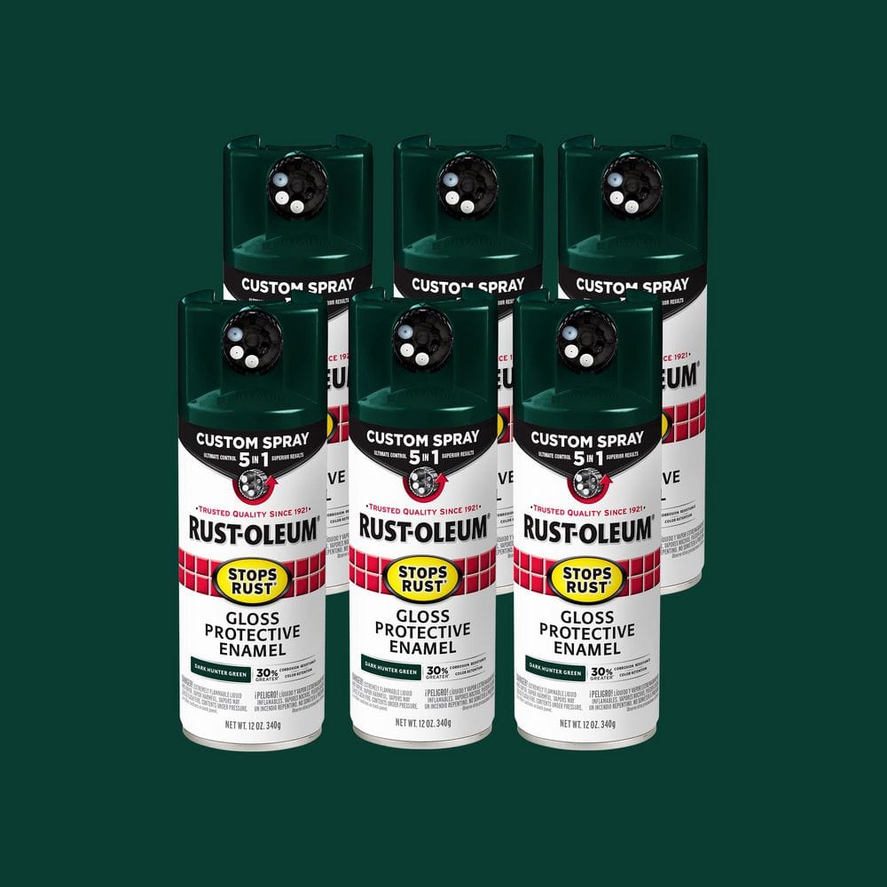 Rust-Oleum Stops Rust 12 oz. Custom Spray 5-in-1 Gloss Dark Hunter ...