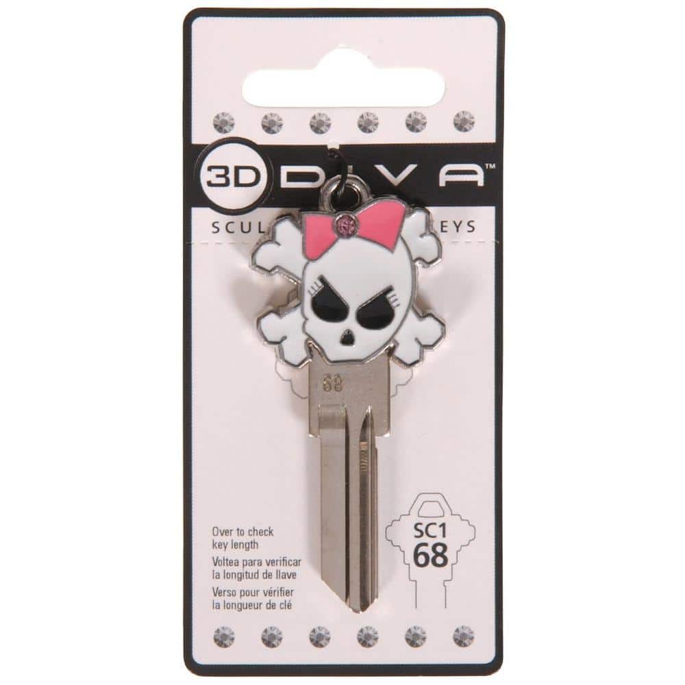 Hillman #68 3D Girly Skull Theme Key Blank 87500 - The Home Depot